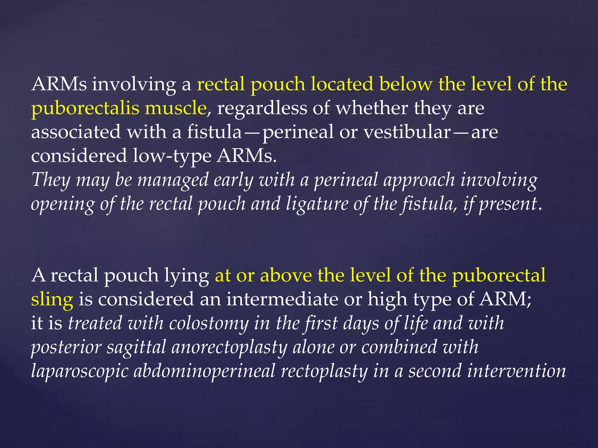 Anorectal malformations | PPTX