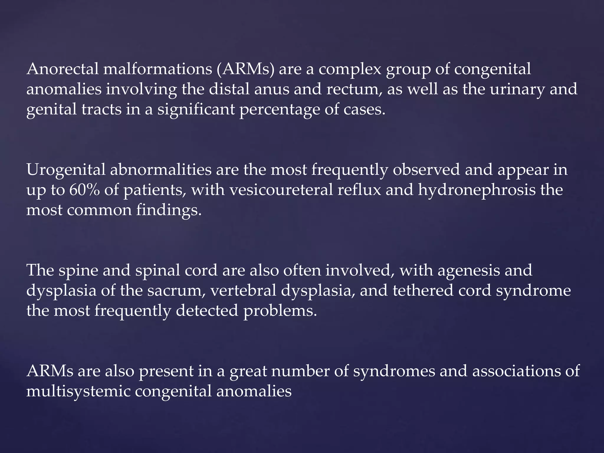 Anorectal malformations | PPTX