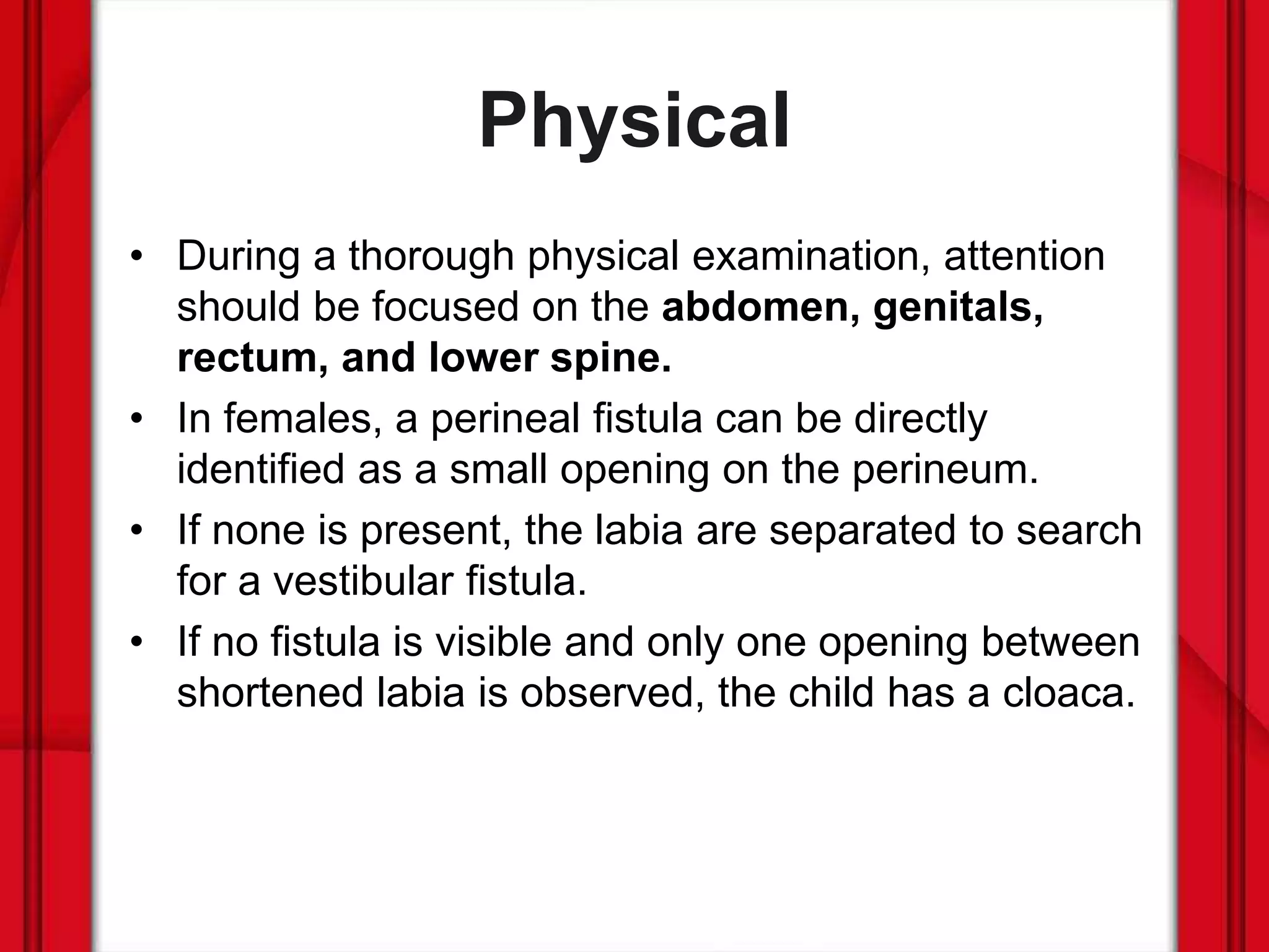 Anorectal malformations | PPTX