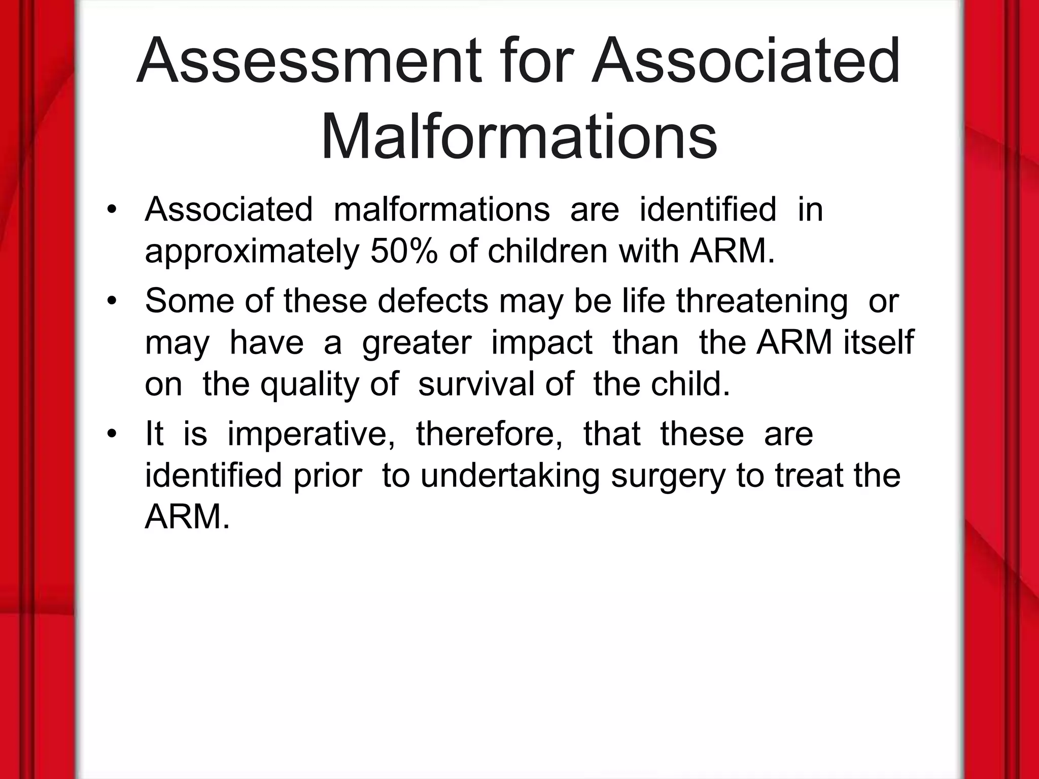 Anorectal malformations | PPTX