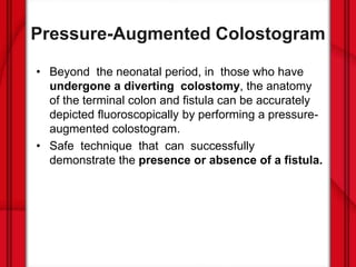 Anorectal malformations | PPTX