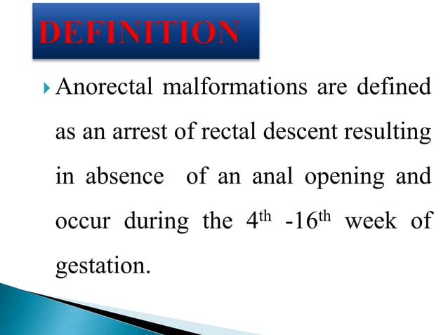 Anorectal malformations in children | PPTX