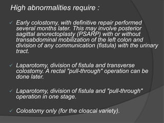 ANORECTAL MALFORMATIONS | PPTX