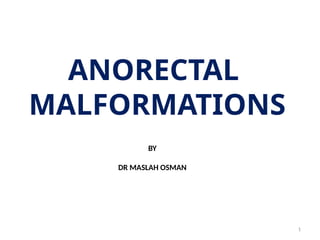 anorectal Malformations. An imperforate anus or anorectal malformations ...