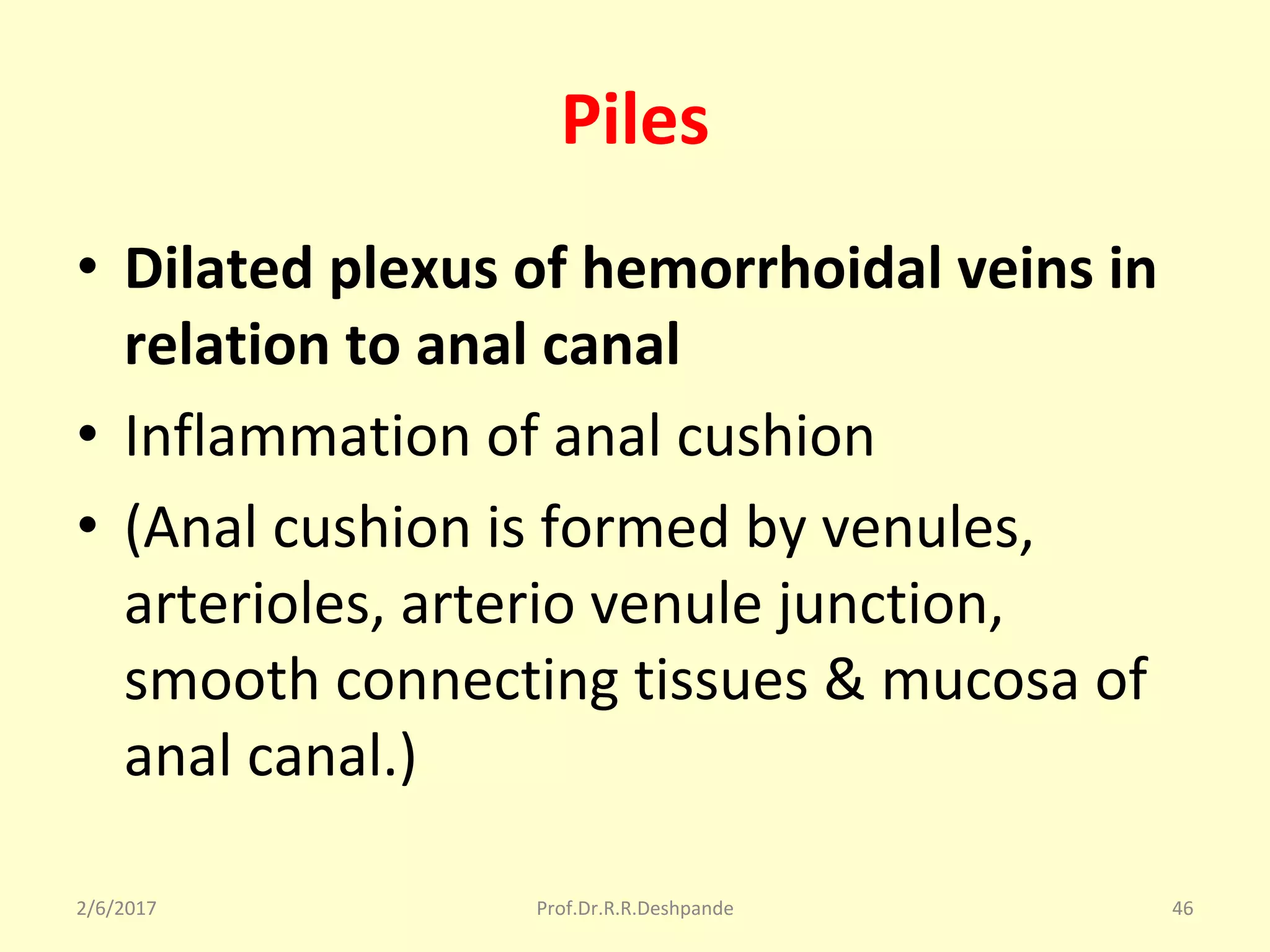 Ano rectal problems ppt | PDF