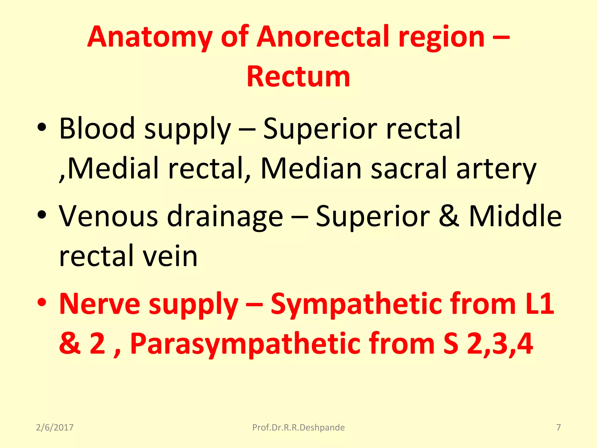 Ano rectal problems ppt | PDF