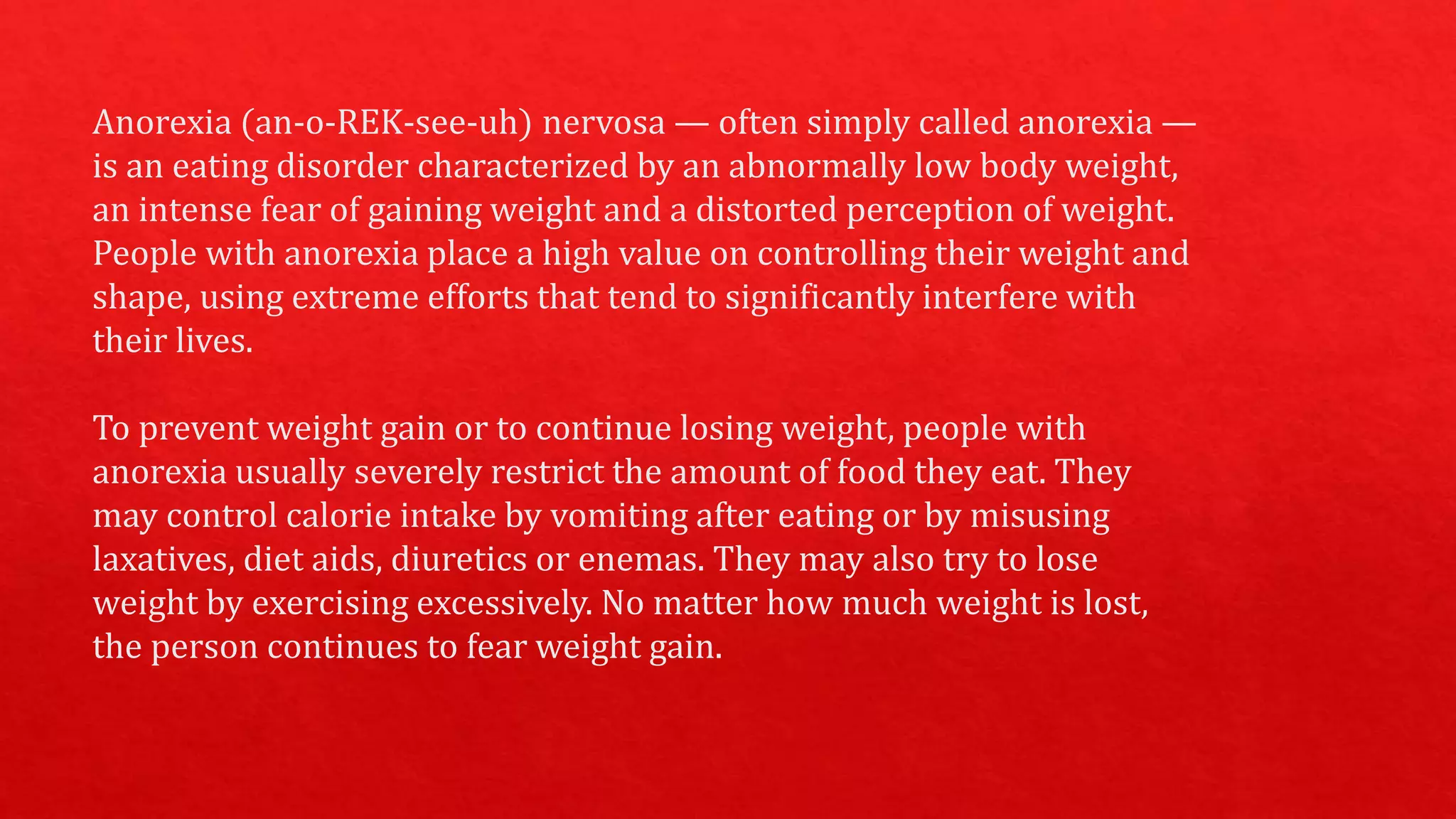 Anorexia | PPTX