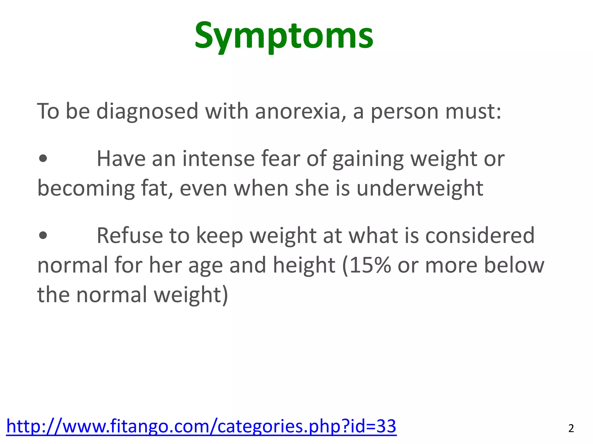 Anorexia Nervosa | PPTX