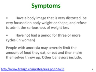 Anorexia Nervosa | PPTX
