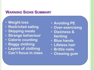Anorexia Warning Signs Guide | PDF | Digestive Disorders | Diseases and ...