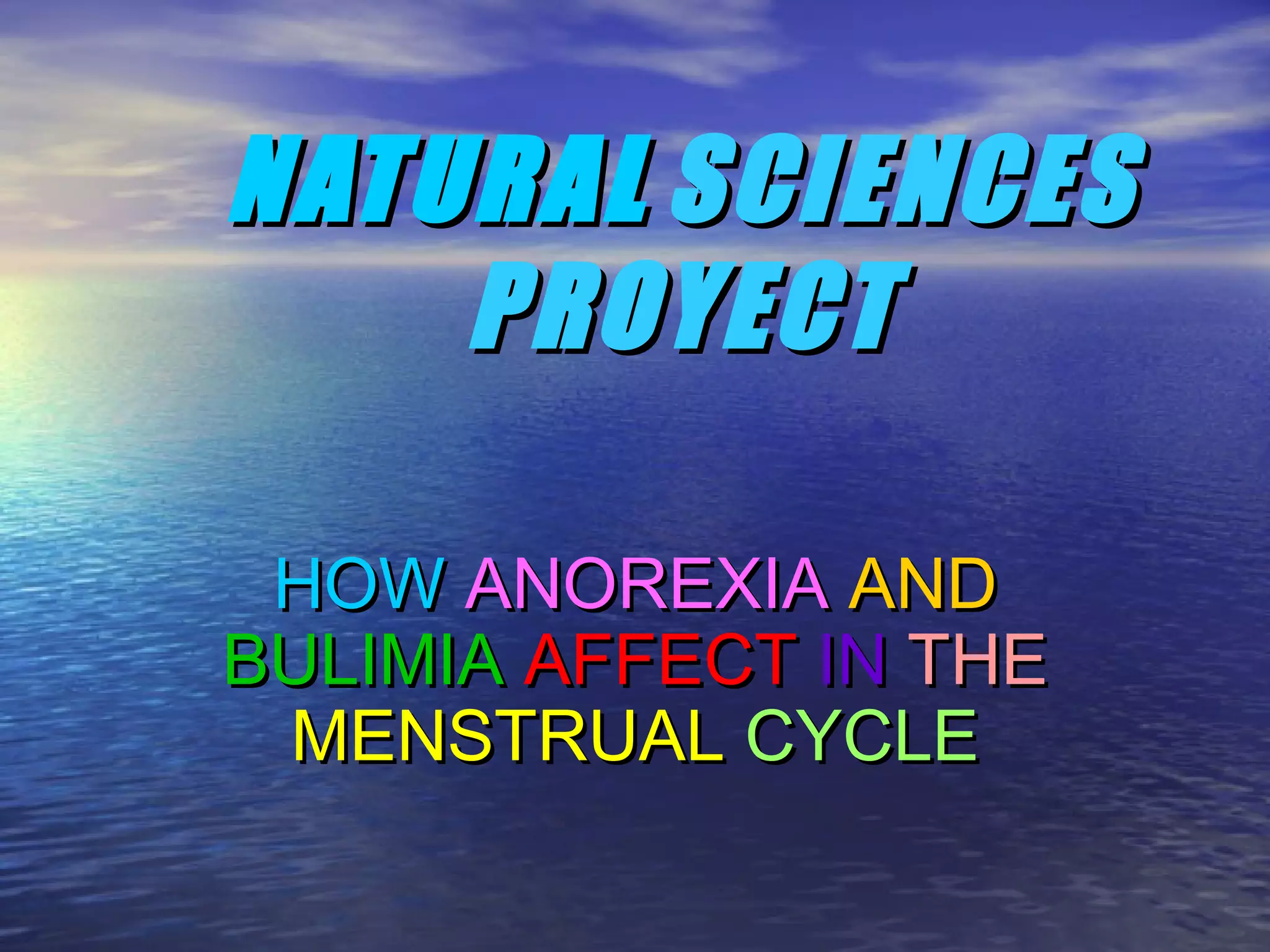 Anorexia & menstrual cycle | PPT