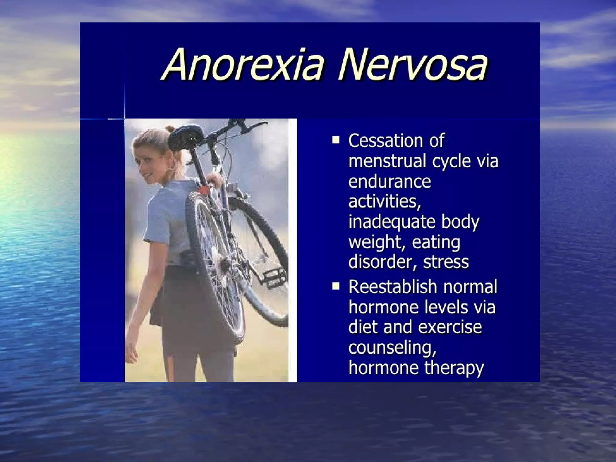 Anorexia & menstrual cycle | PPT