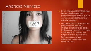 Anorexia nerviosa y bulimia | PPTX