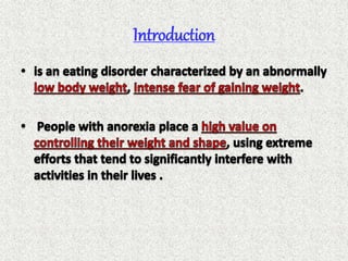 Anorexia nervosa | PPTX