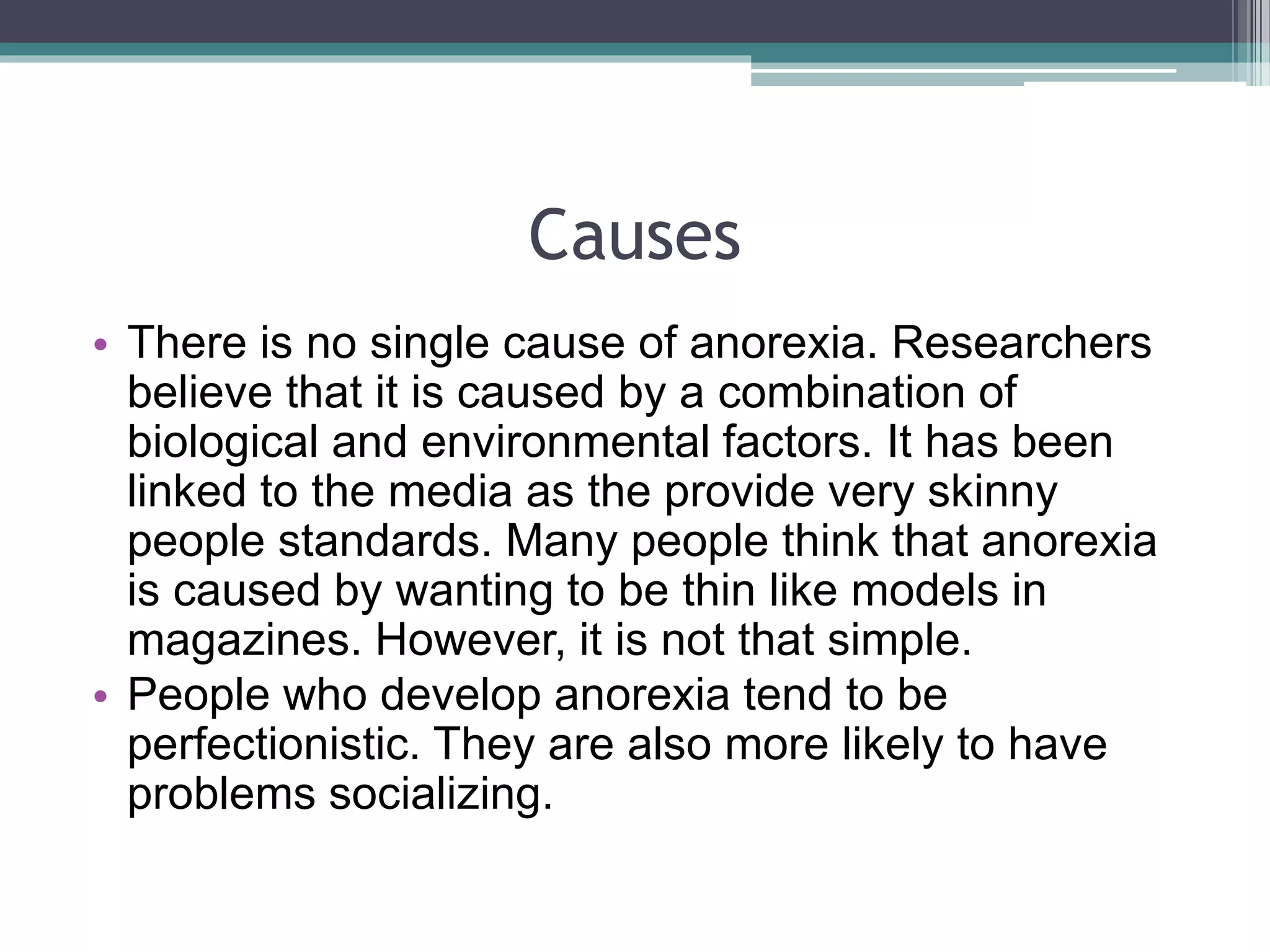Anorexia nervosa | PPTX