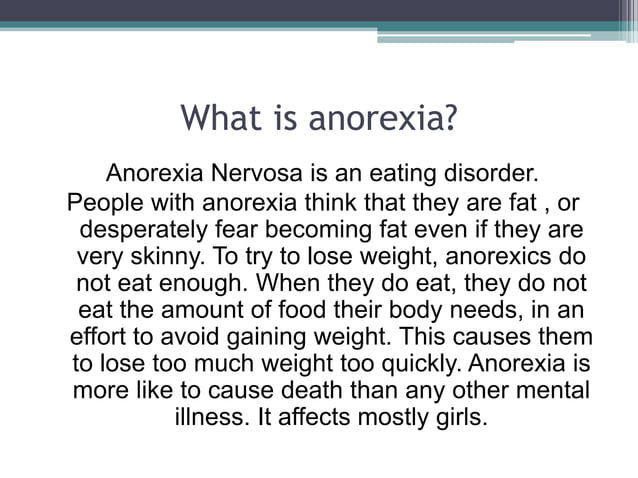 Anorexia nervosa | PPT