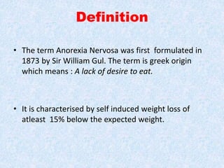 Anorexia nervosa | PPTX
