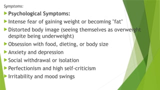Anorexia Nervosa.pptx Eating disorder, loss of appetite | PPTX