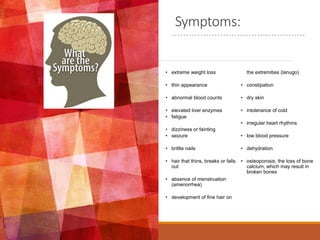 Anorexia nervosa ppt | PPTX
