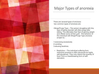 Anorexia nervosa ppt | PPTX