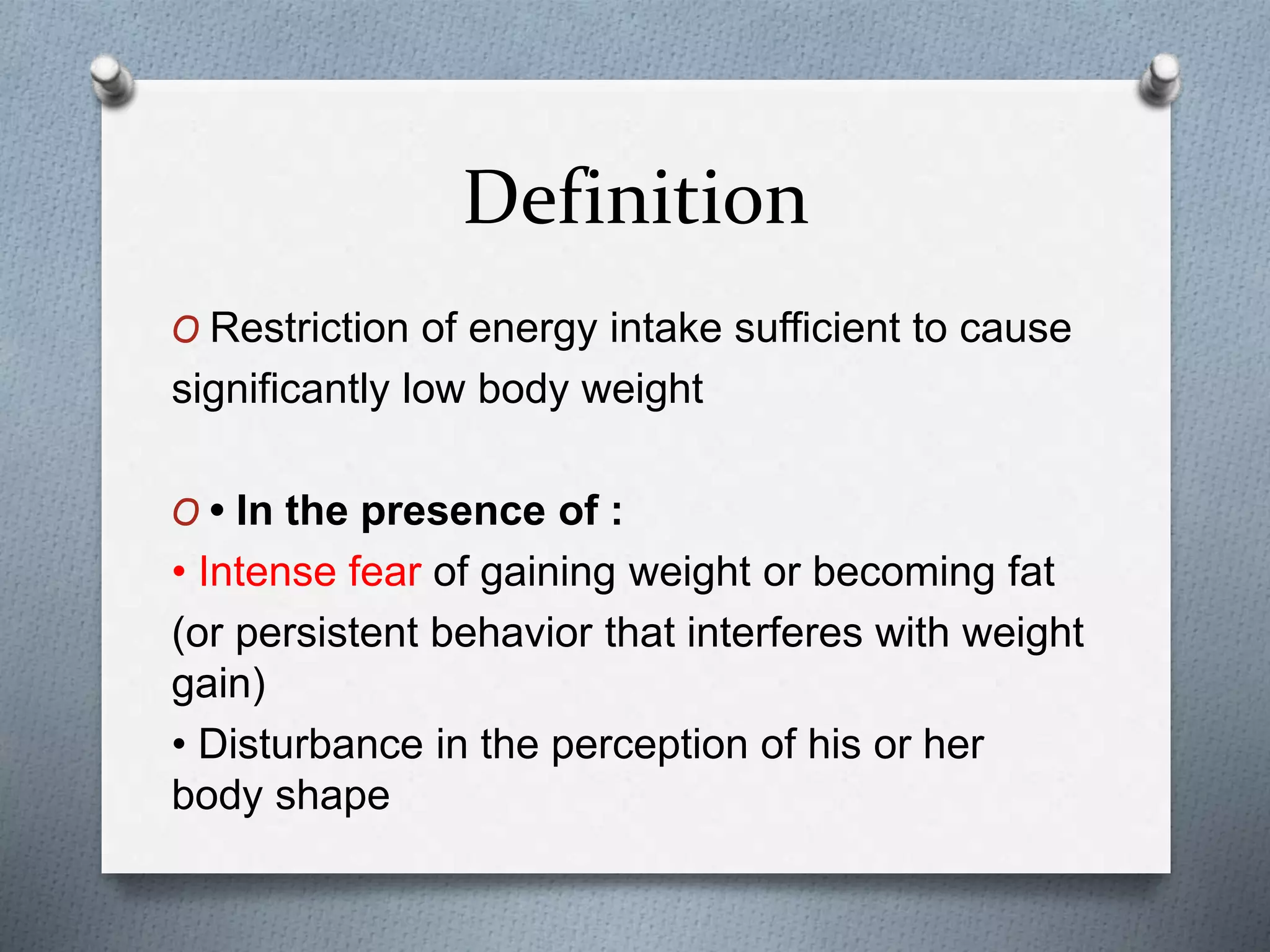 Anorexia nervosa | PPTX