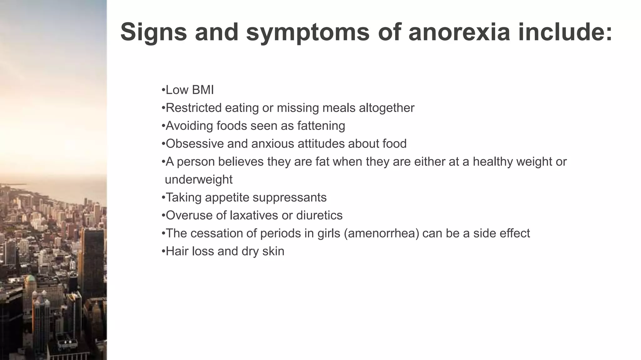 Anorexia Nervosa: Symptoms, Side Effects | PPTX