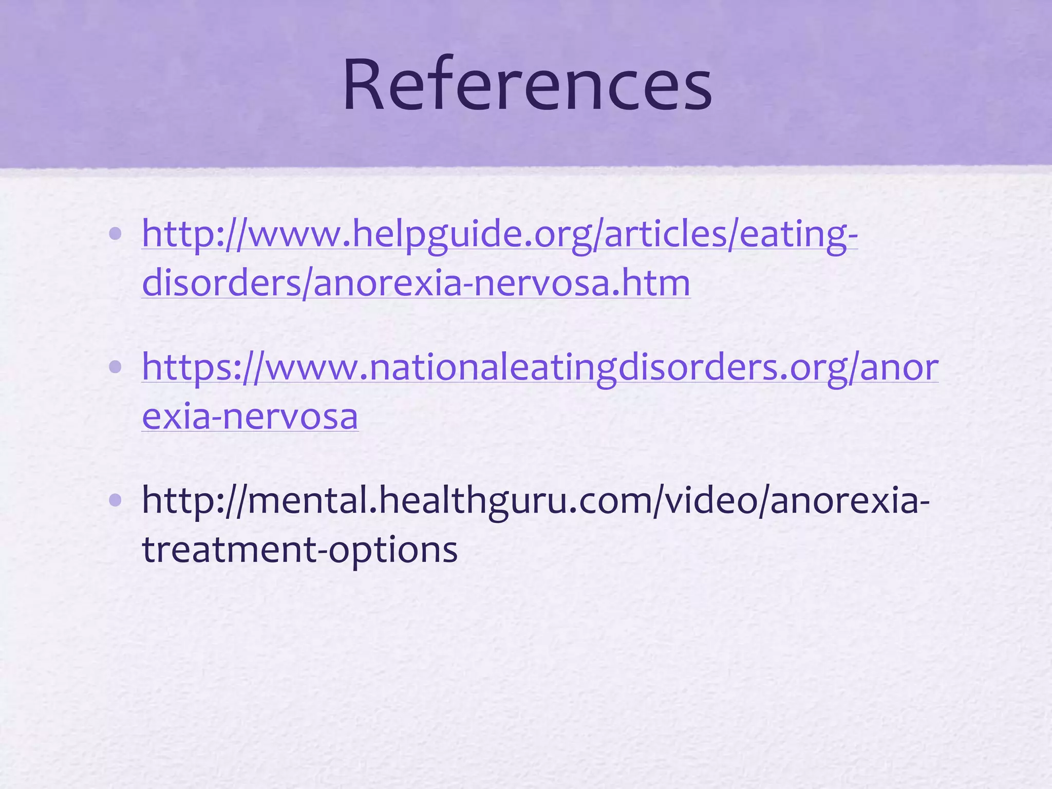 Anorexia Nervosa | PPTX