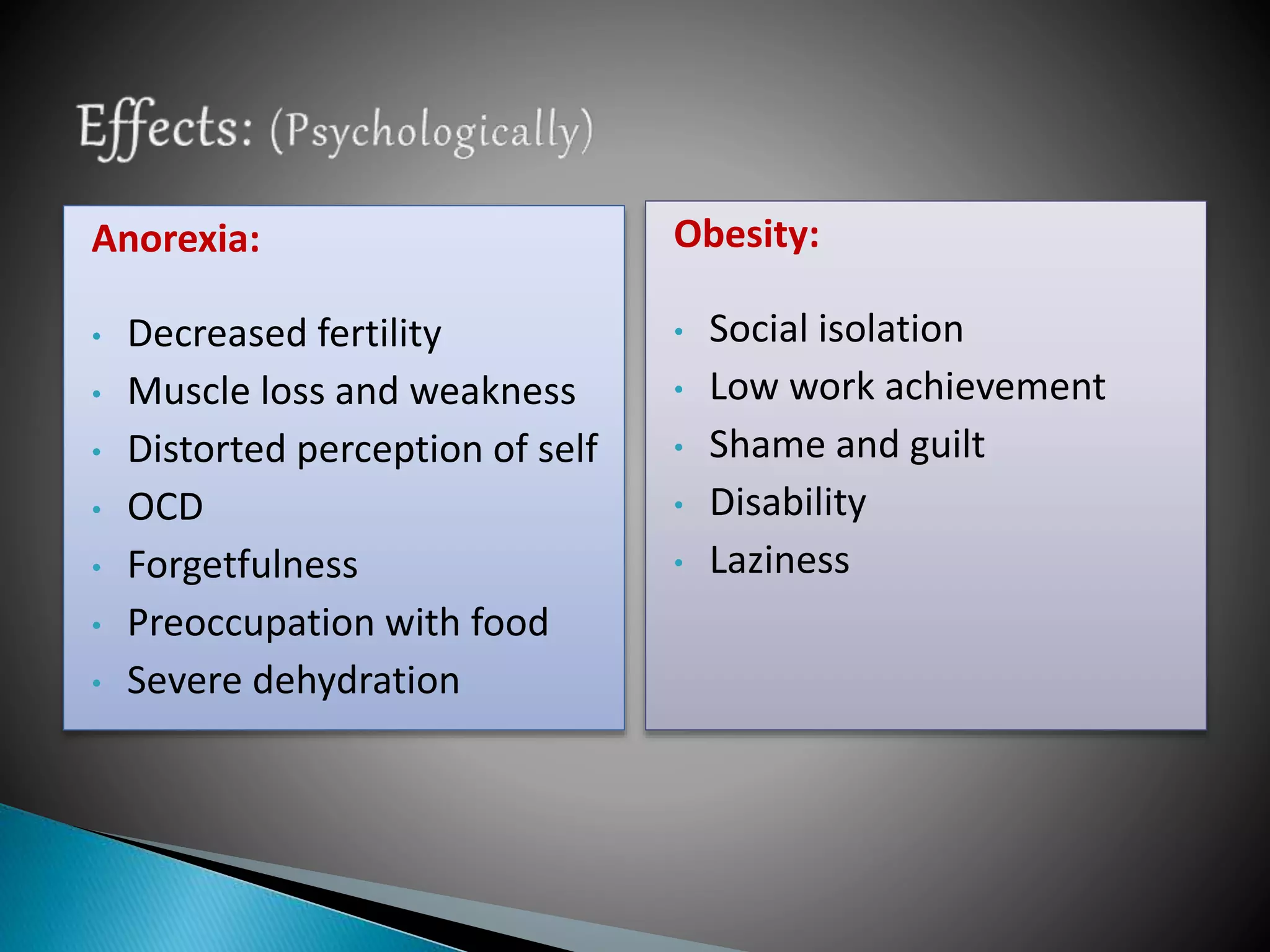 Anorexia vs obesity | PPTX
