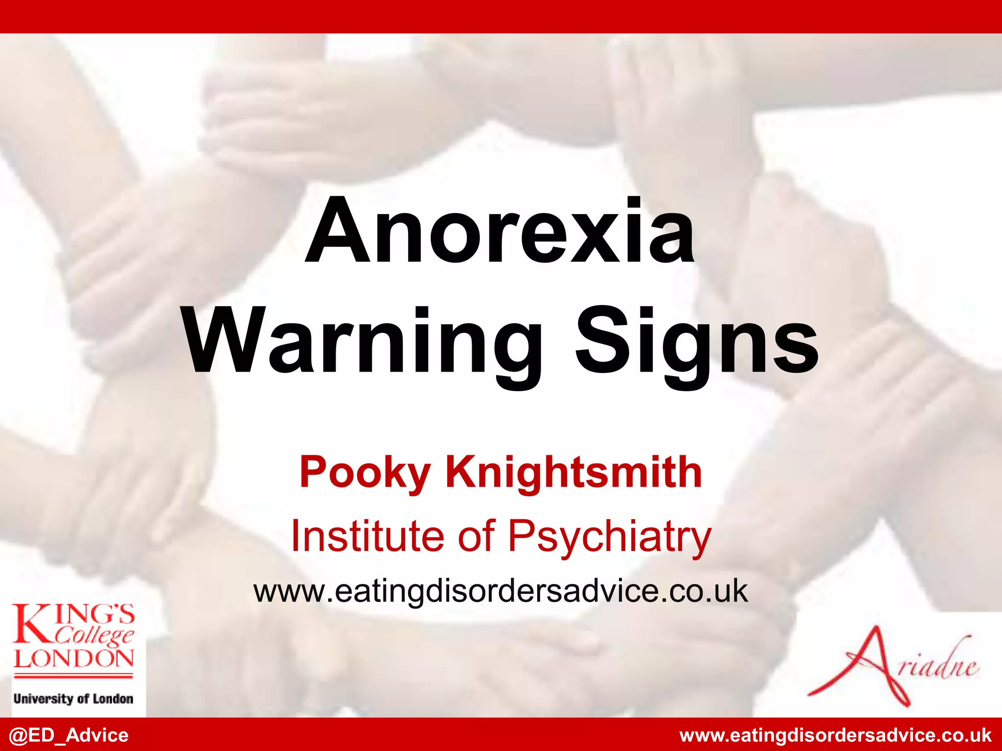 Anorexia warning signs | PPT