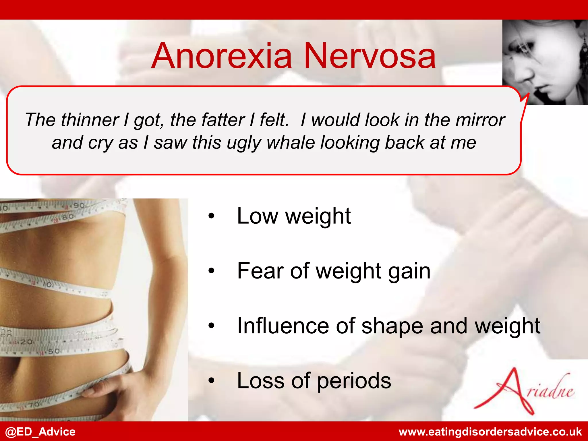 Anorexia warning signs | PPT