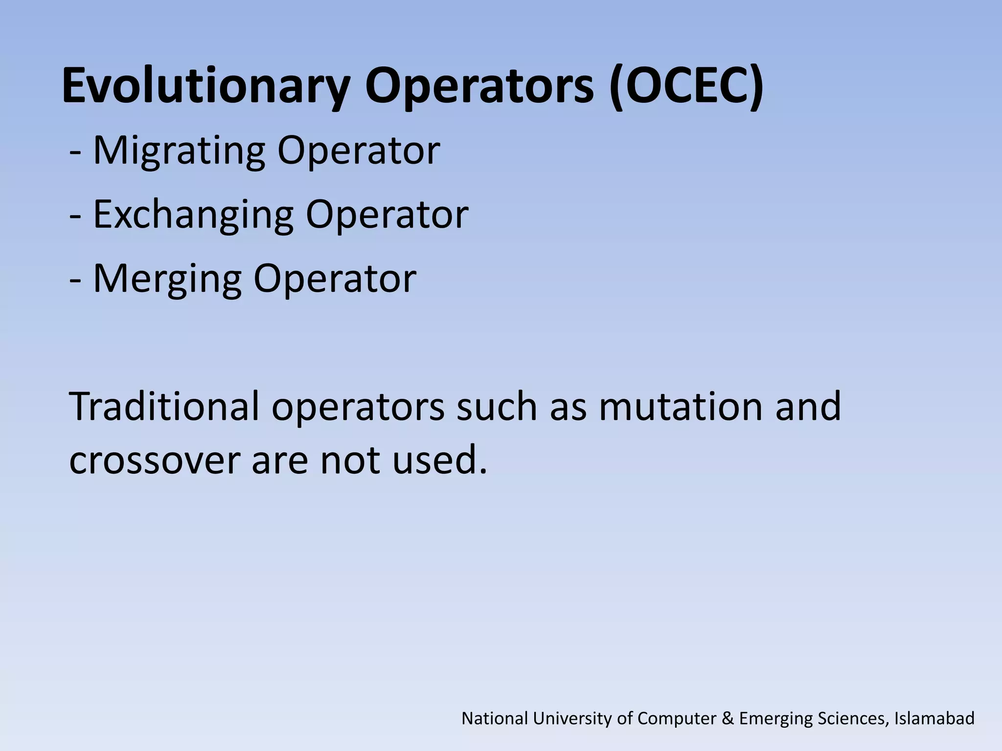 An Organizational Co Evolutionary Algorithm For Classification Ppt