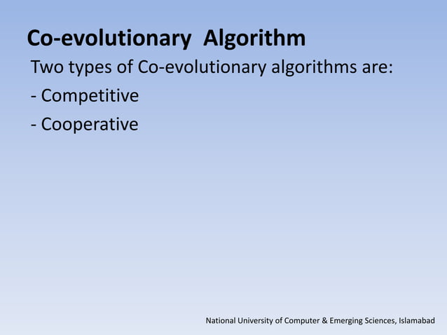 An Organizational Co Evolutionary Algorithm For Classification Ppt