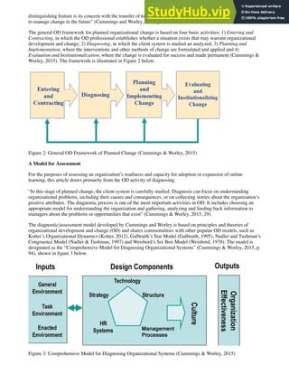 An Organizational Development Framework For Assessing Readiness And ...