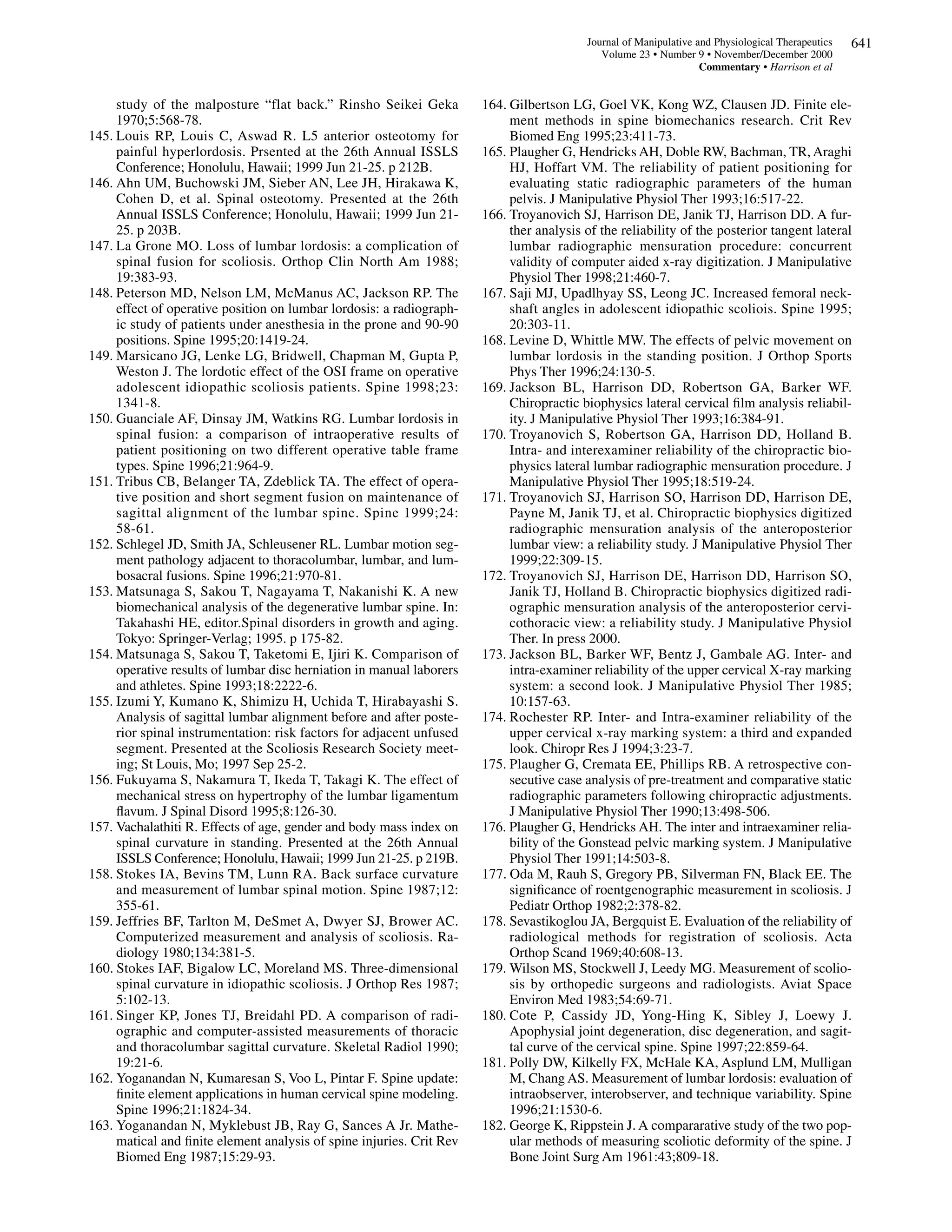 A Normal Spinal Position: It's Time to Accept the Evidence | PDF