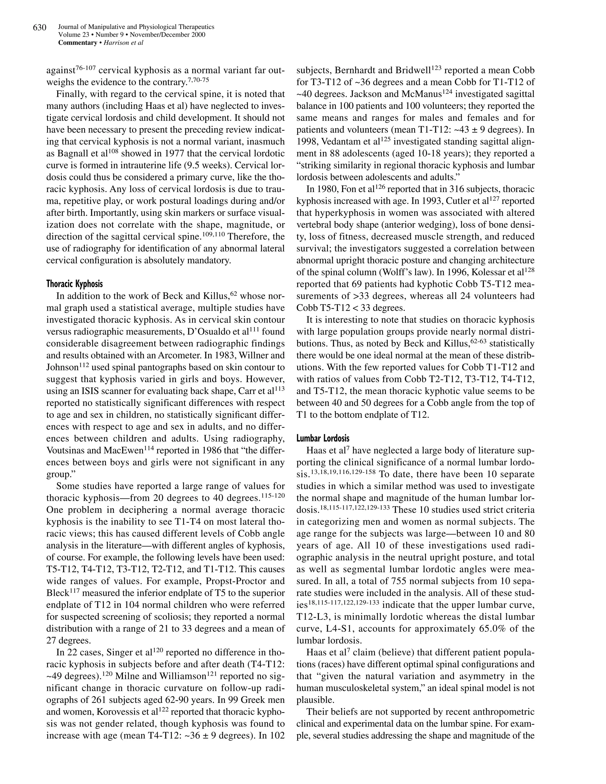 A Normal Spinal Position: It's Time to Accept the Evidence | PDF