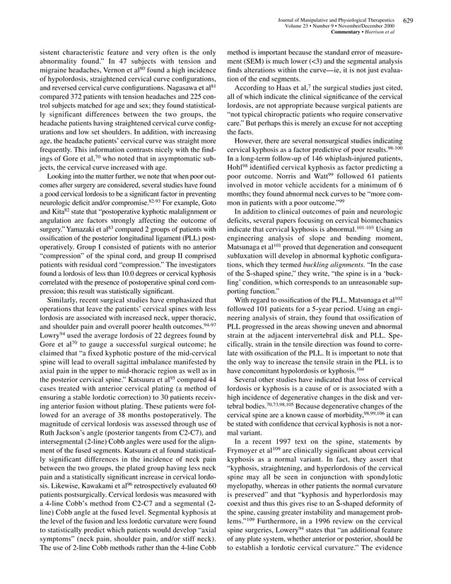 A Normal Spinal Position: It's Time to Accept the Evidence | PDF