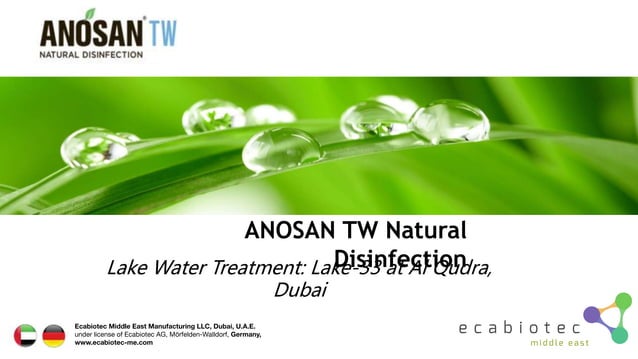 ANOSAN TW for TSE Lake Water Treatment.pptx