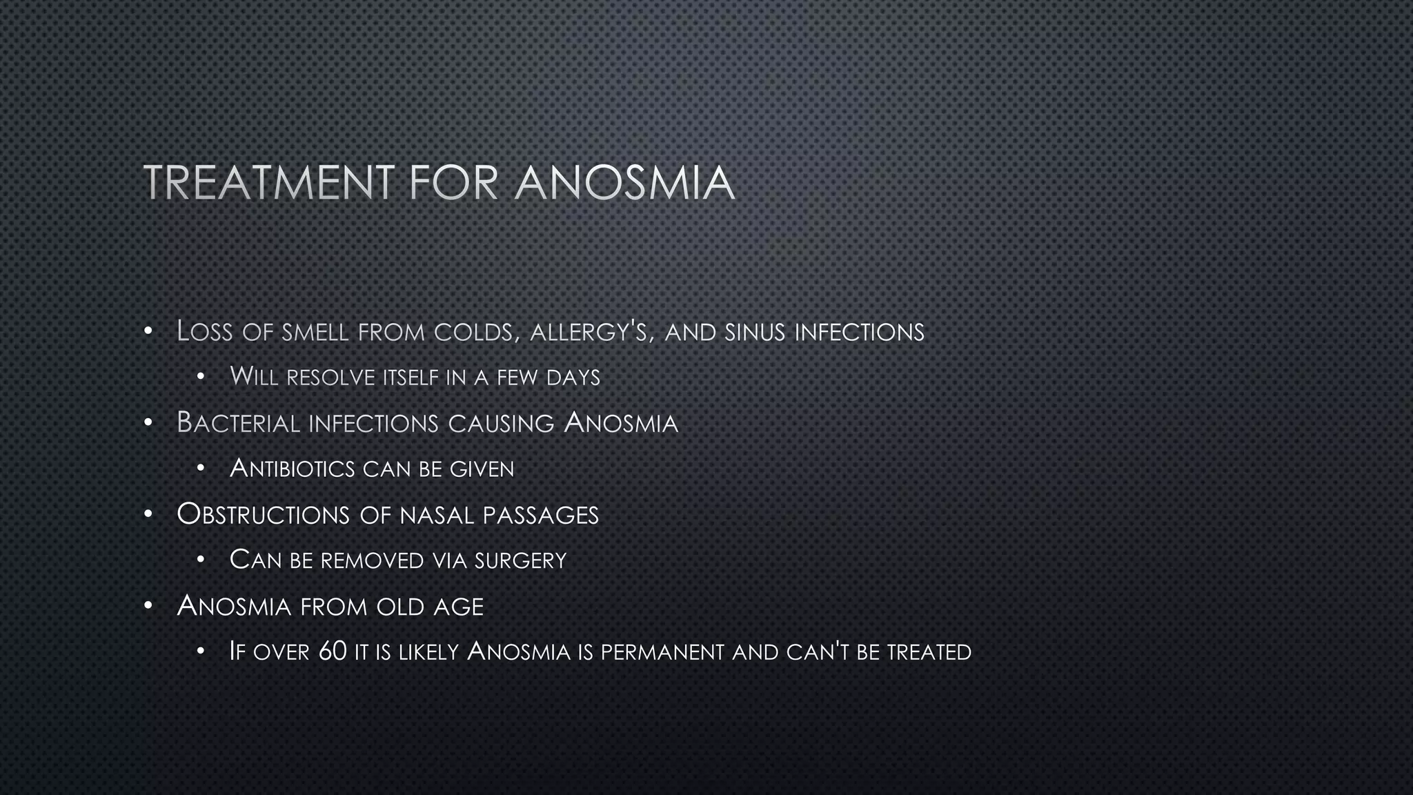 Anosmia Overview | PPTX