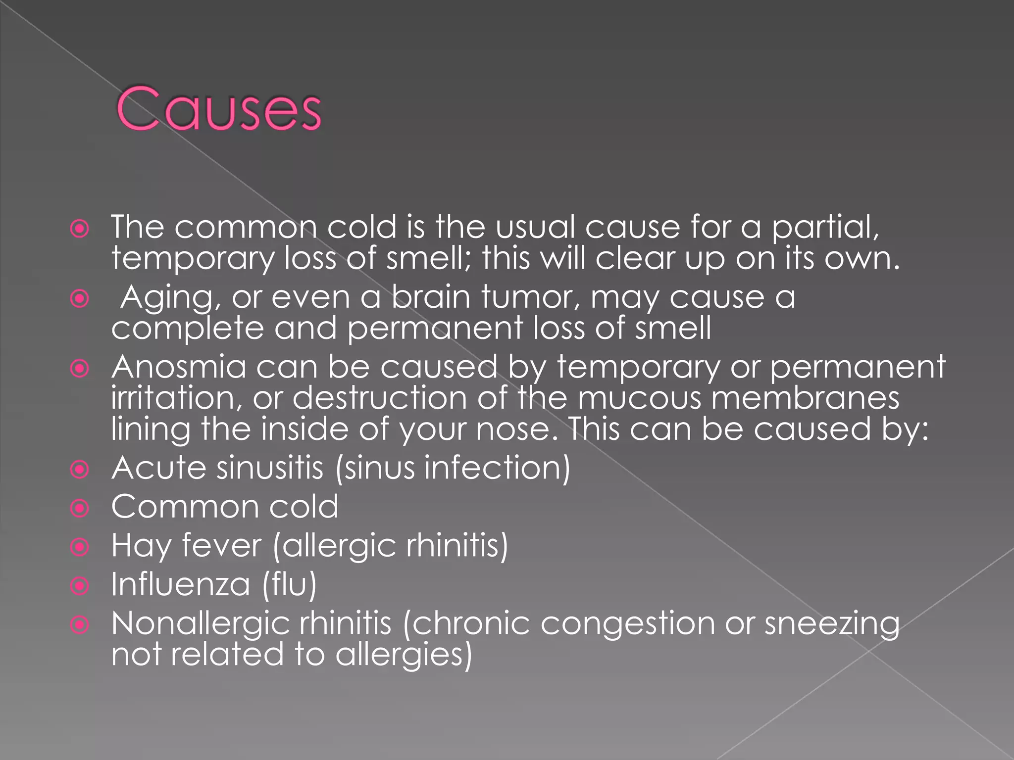 Anosmia[1] | PPTX