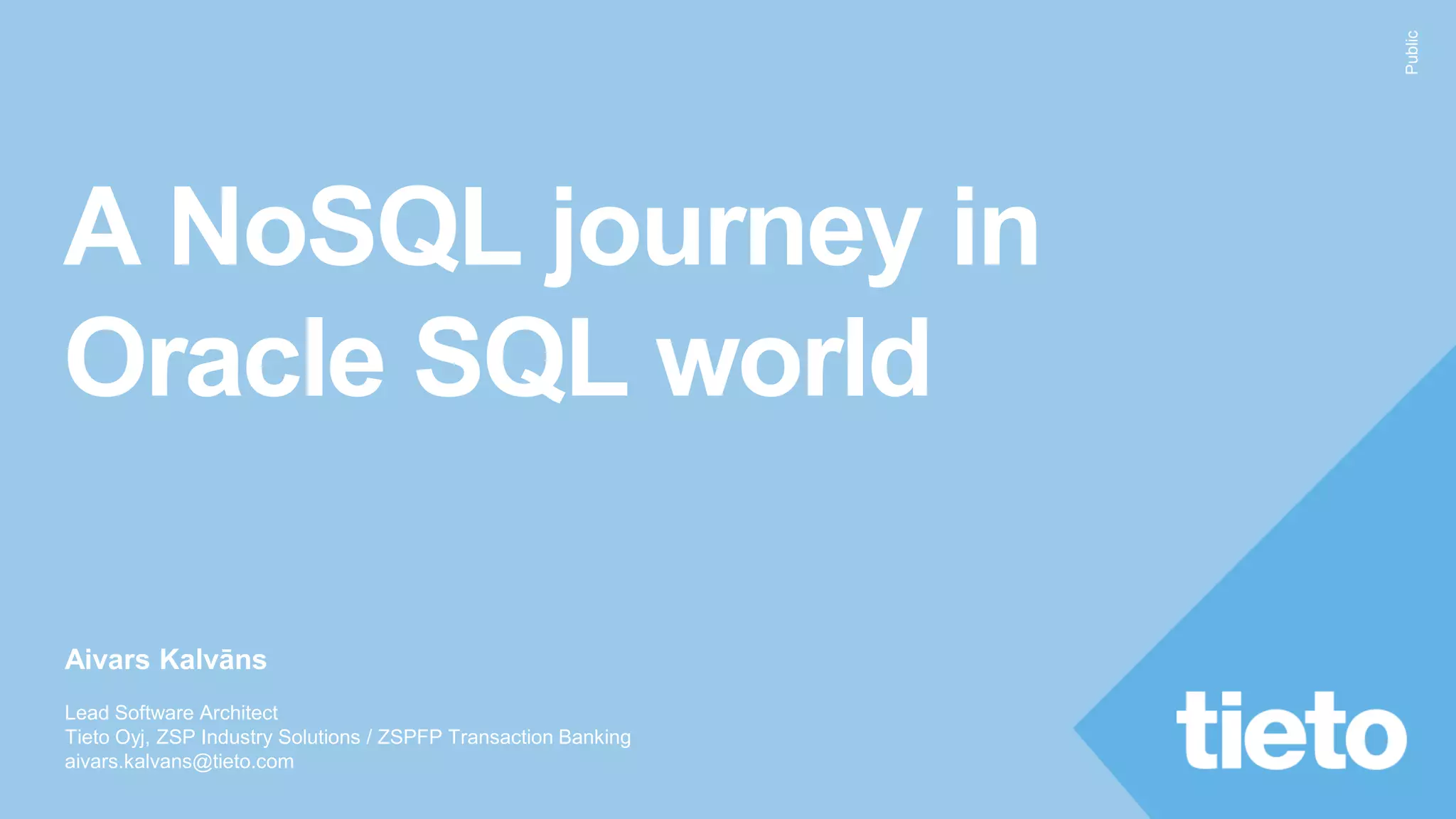 A NoSQL journey in Oracle SQL world | PPT