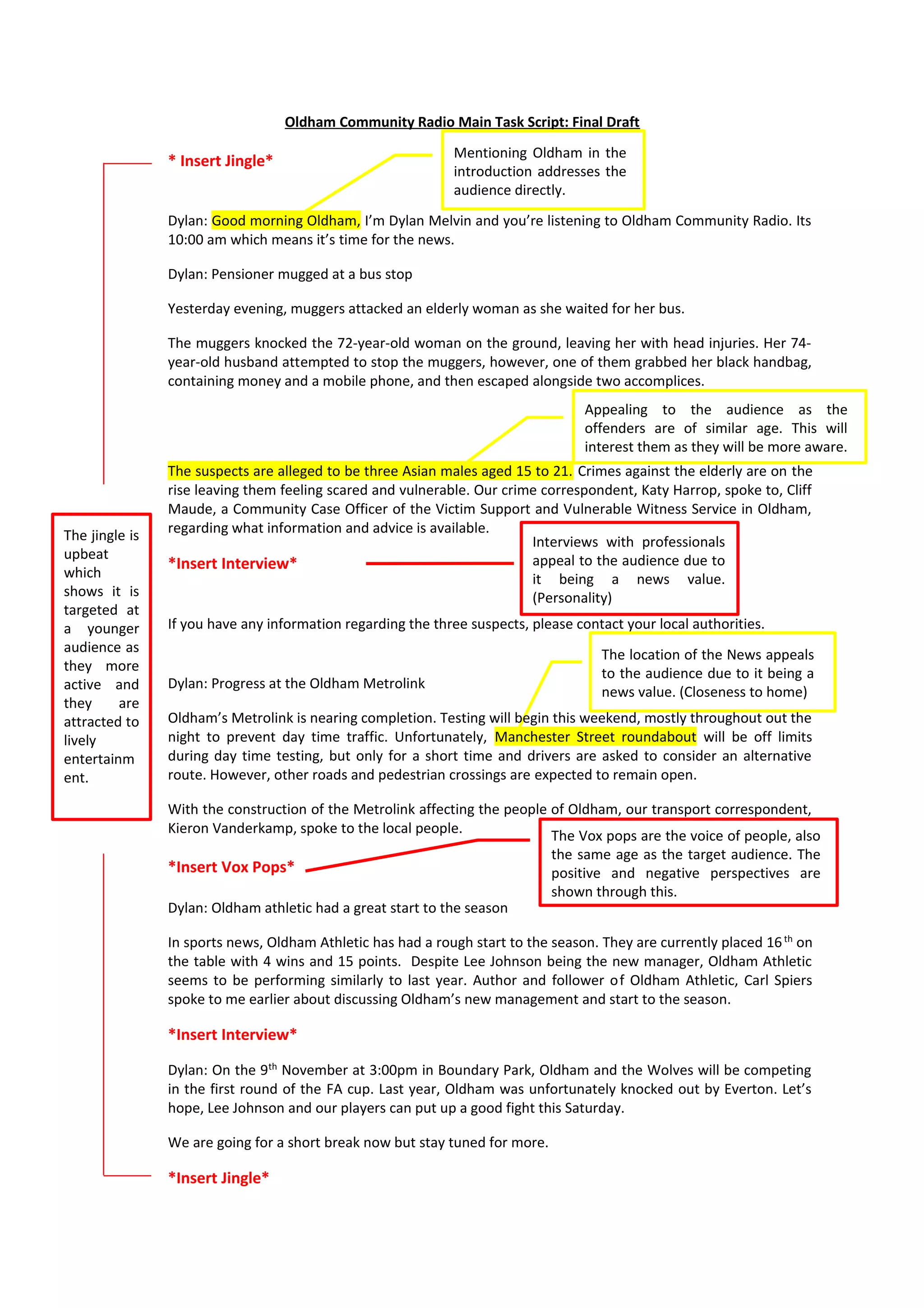 Final script - Annotated | ODT