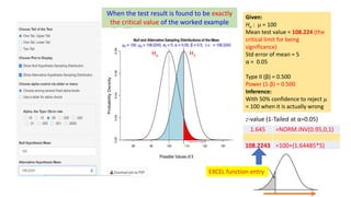 A note and graphical illustration of type II error | PPTX