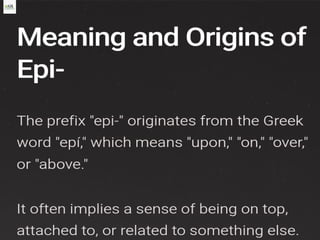 ANATOMICAL PREFIX - Epi represented by SK.Rasheeda Tanveer | PPT