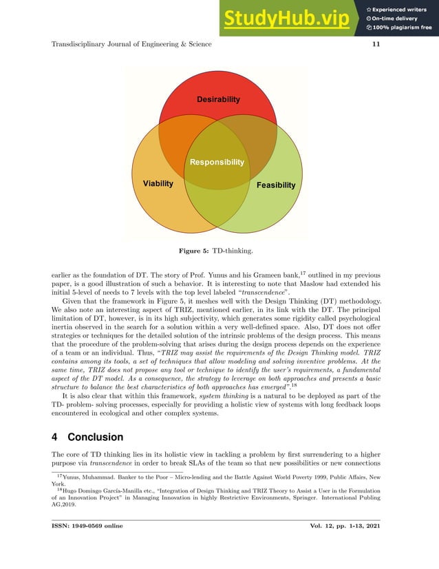 A Note On Transdisciplinary Thinking -Meaning Making Is An Art | PDF
