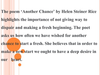 Another chance I | PPTX