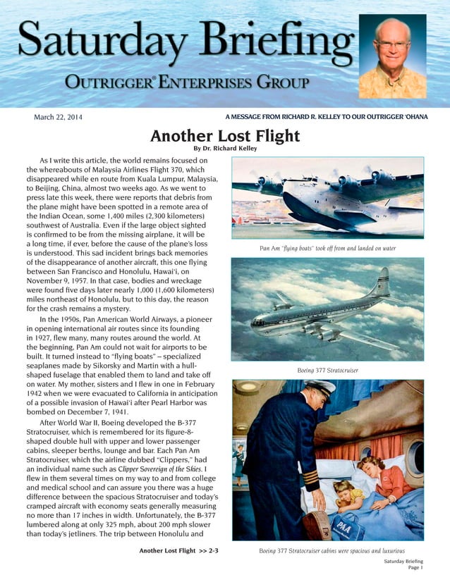 Another lost flight - The disappearance of Malaysia Airlines Flight 370 ...