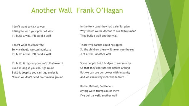Exploring the Concept of Walls - by Frank O'Hagan | PPT
