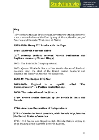An Outline Of British History | PDF