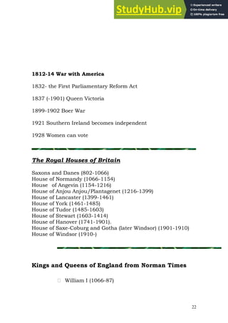 An Outline Of British History | PDF