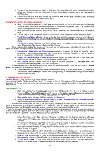 An Outline of Jose Rizal's Life | PDF